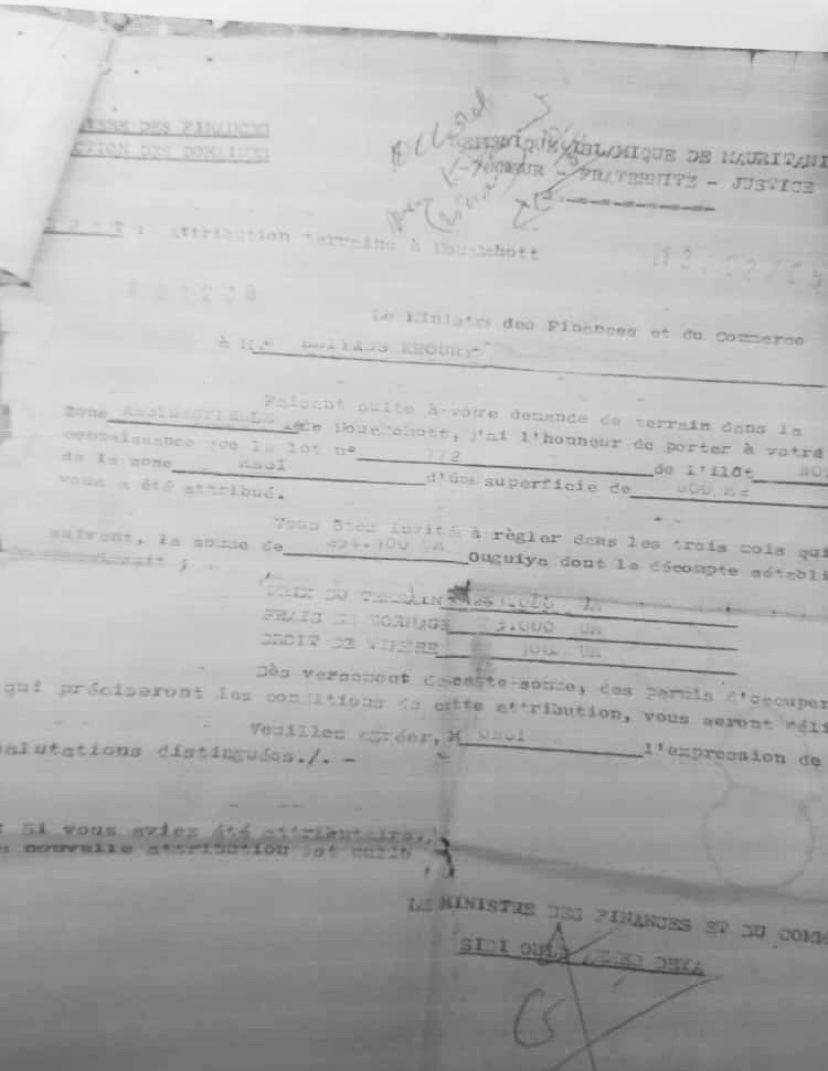 Courrier: Notaire agréé au cœur d’un trafic de terrains à Tevragh-Zeina