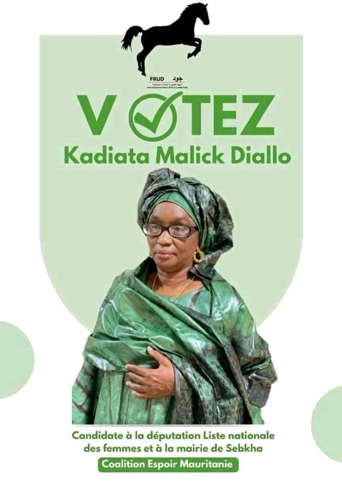 Kadiata Malick Diallo, candidate de la coalition "Espoir"