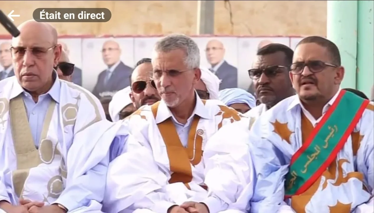 Le candidat Ghazouani, lors d’un meeting de campagne à Aleg
